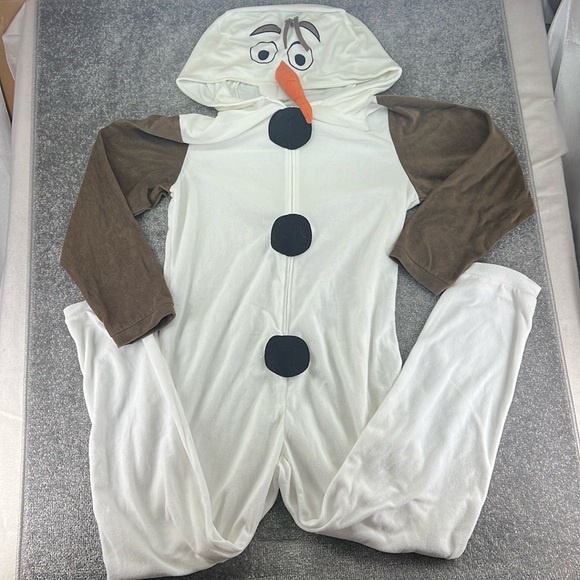 Disney | Other | Disney Frozen Olaf Zip Up Pajama Sleeper Costume Mens ...